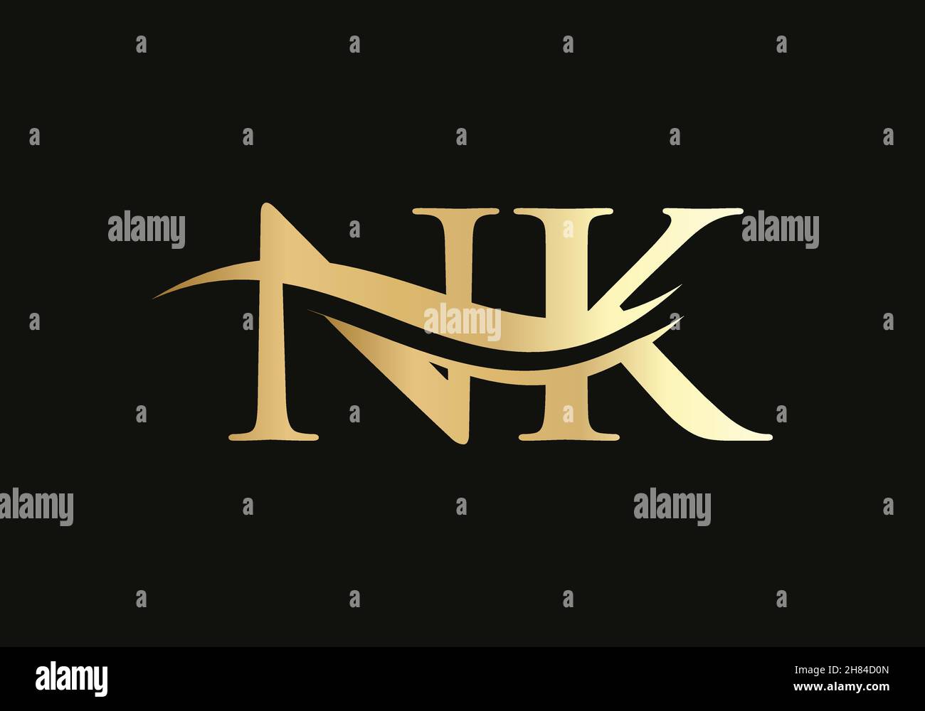 Modern NK Logo Design for business and company identity. Creative NK ...
