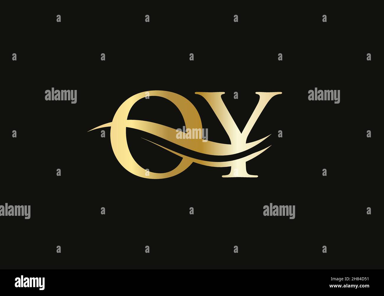 Swoosh Letter OY Logo Design for business and company identity. Water ...