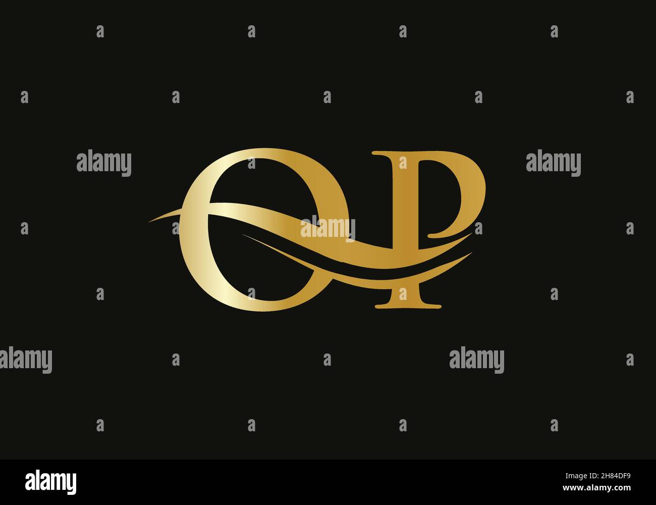 Elegant and stylish OP logo design for your company. OP letter logo. OP ...