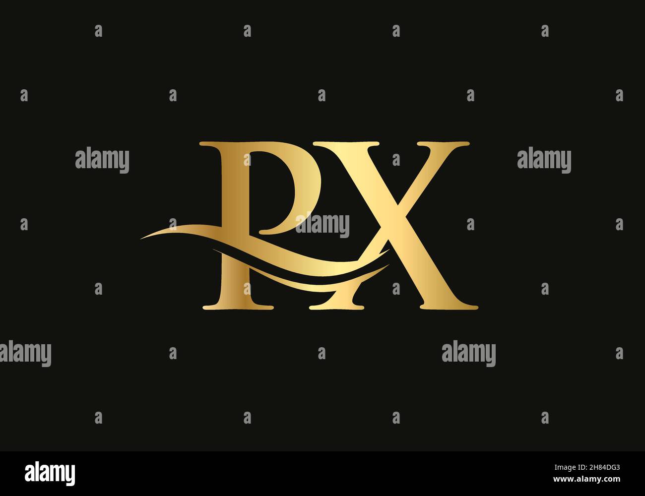 Initial Letter PX Linked Logo for business and company identity. Modern ...