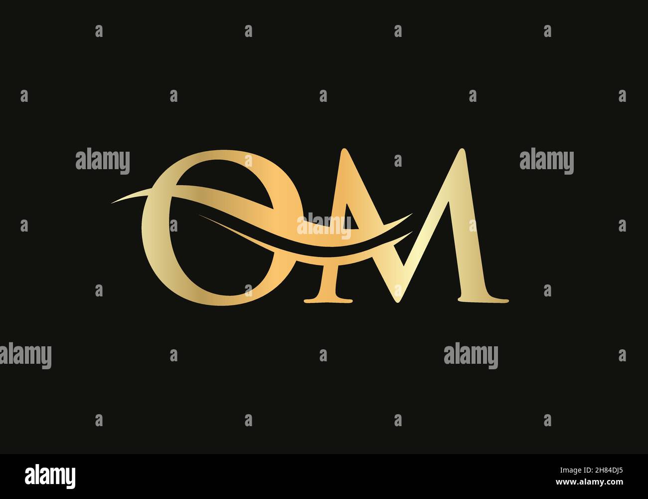 Initial letter om Stock Vector Images - Alamy