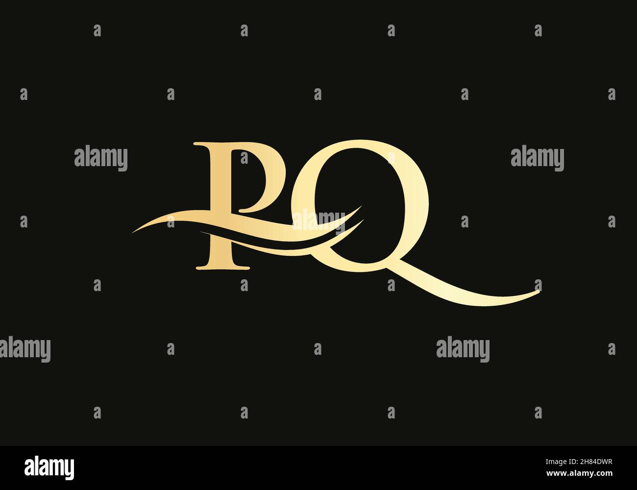 Modern PQ logotype for luxury branding. Initial PQ letter business logo ...