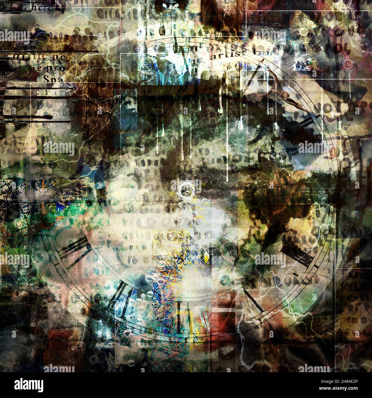 Art of time. 3D rendering Stock Photo - Alamy