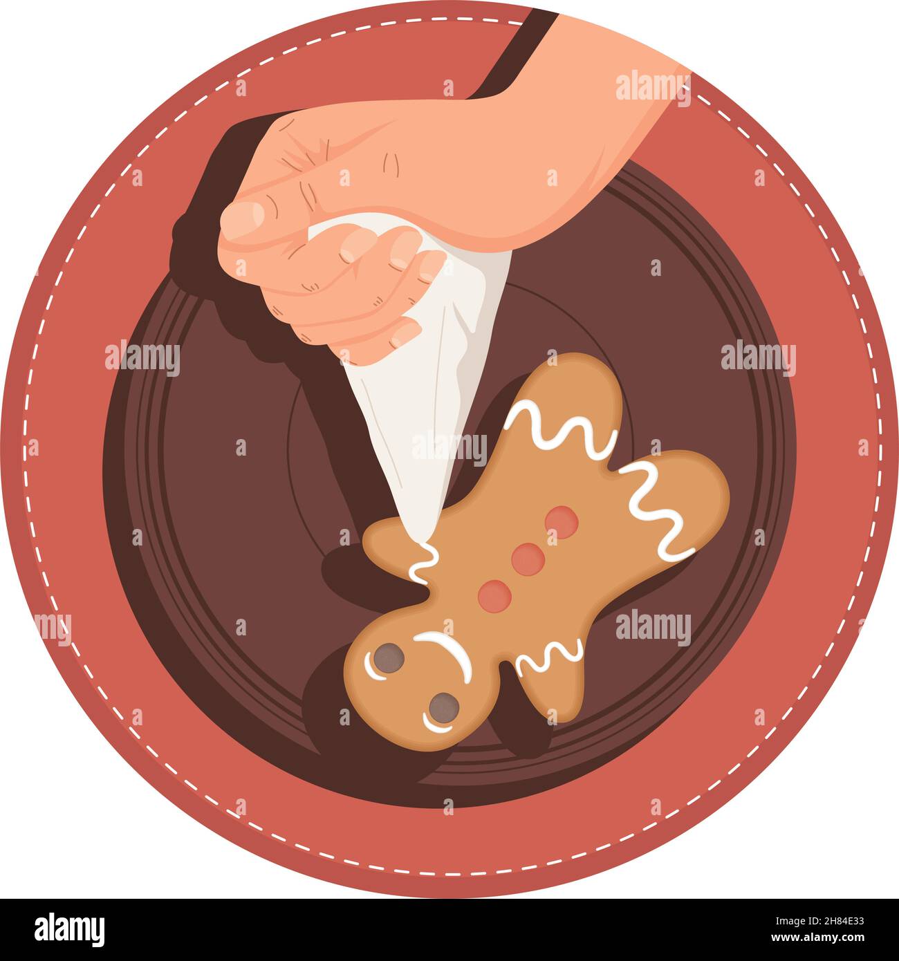 Decorating cookies Stock Vector Images - Alamy