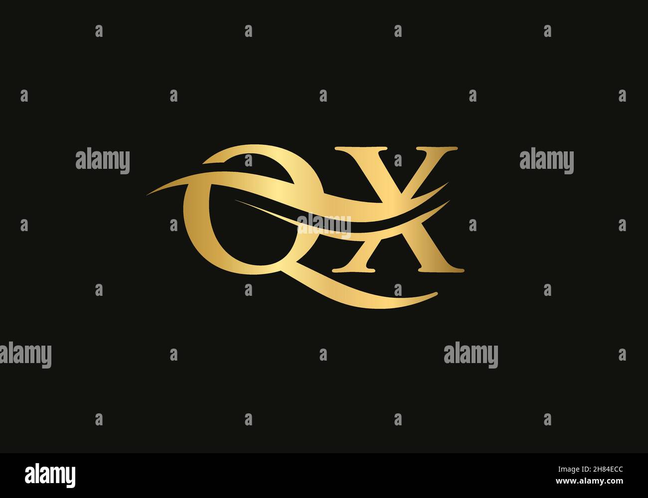 Initial Letter QX Linked Logo for business and company identity. Modern ...