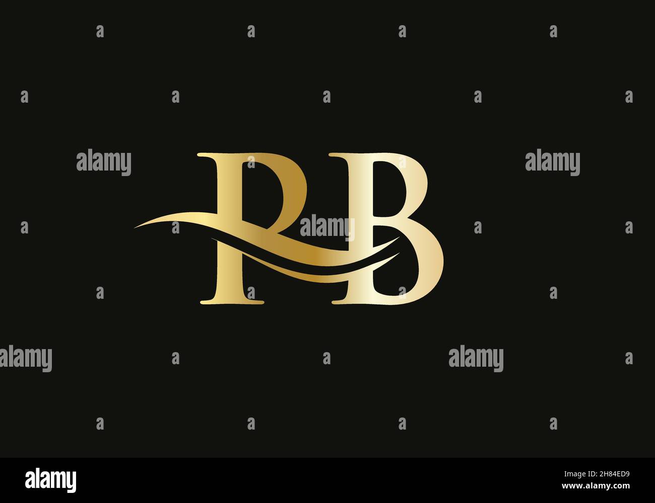 Initial PB letter logo with creative modern business typography vector ...