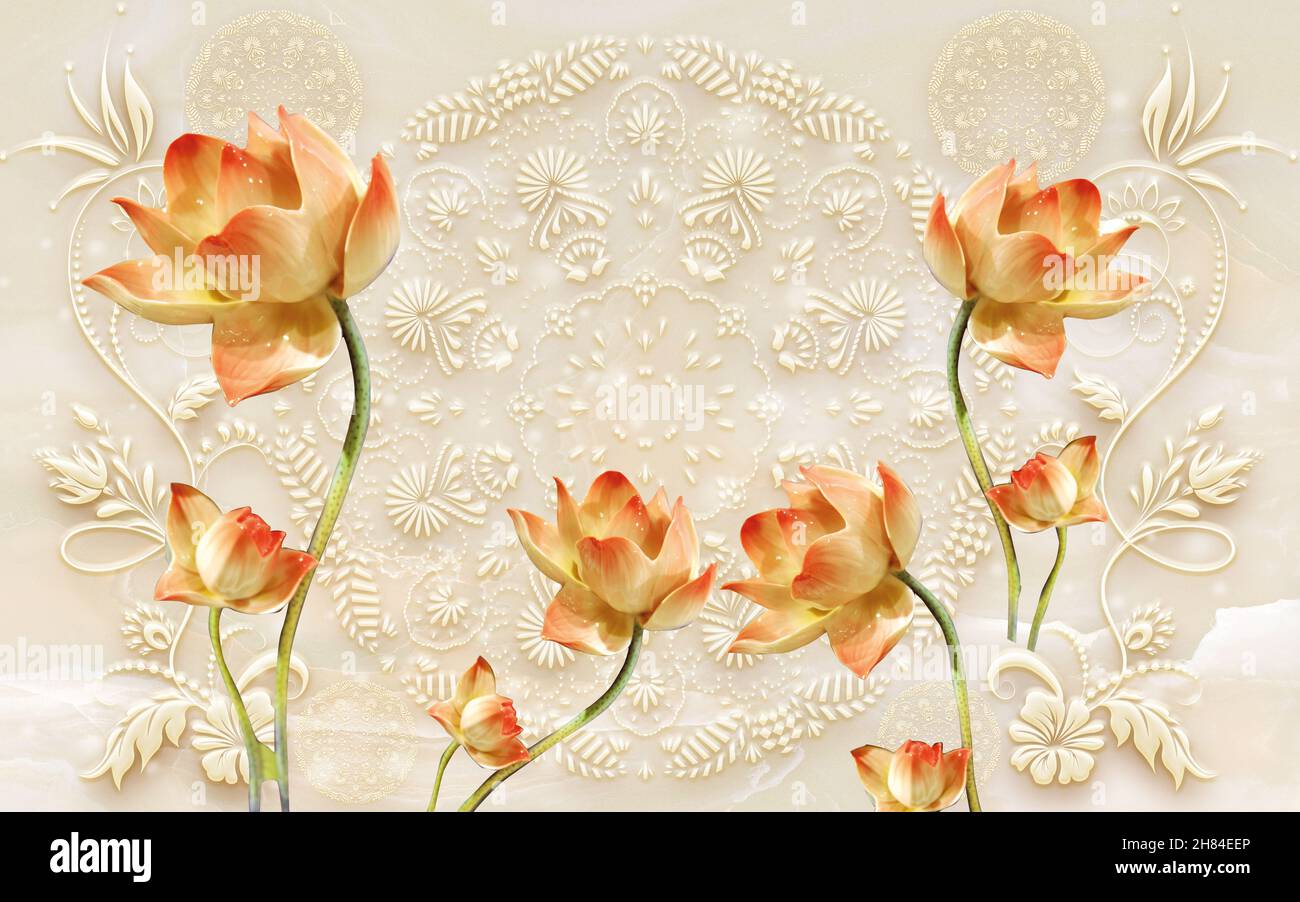 3D High Decoration Background Wallpaper Stock Photo - Alamy