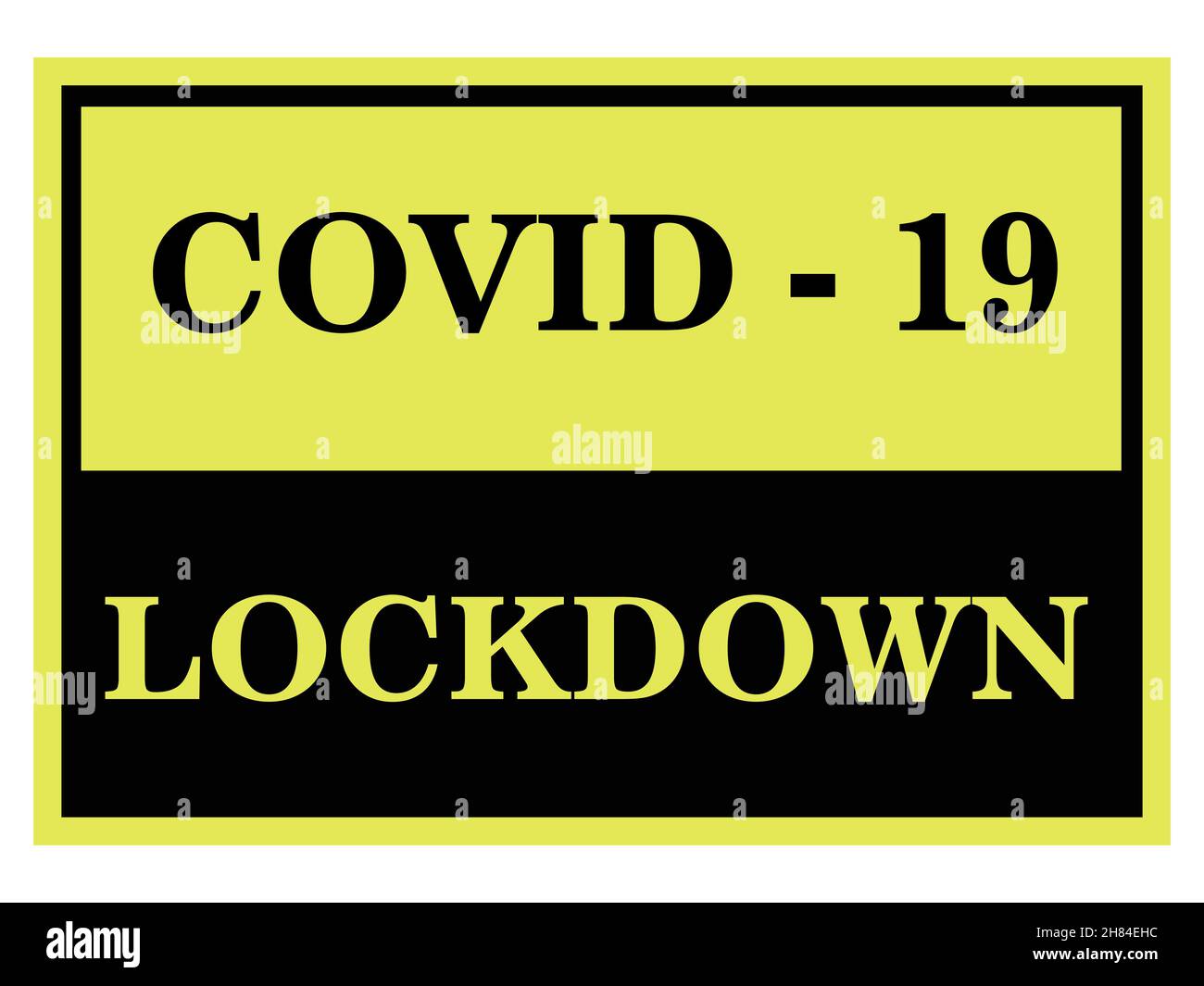 Covid 19 Lockdown. Coronavirus lockdown symbol. Vector illustration ...