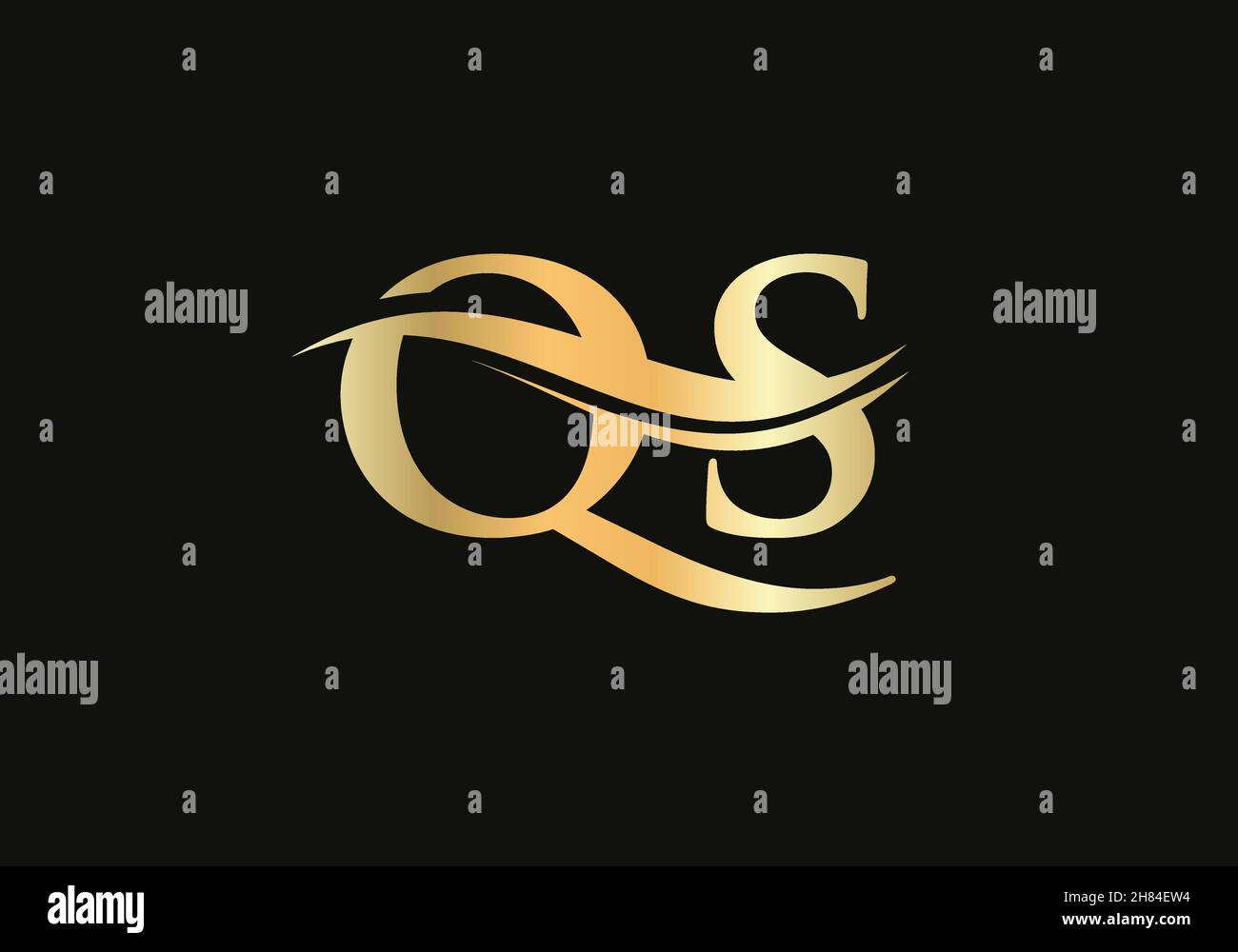 QS Linked Logo for business and company identity. Creative Letter QS ...