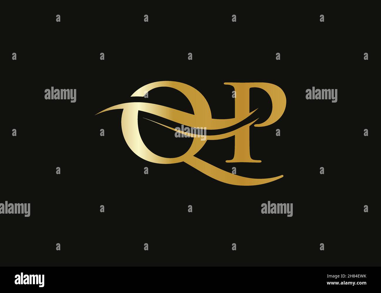 Elegant and stylish QP logo design for your company. QP letter logo. QP ...