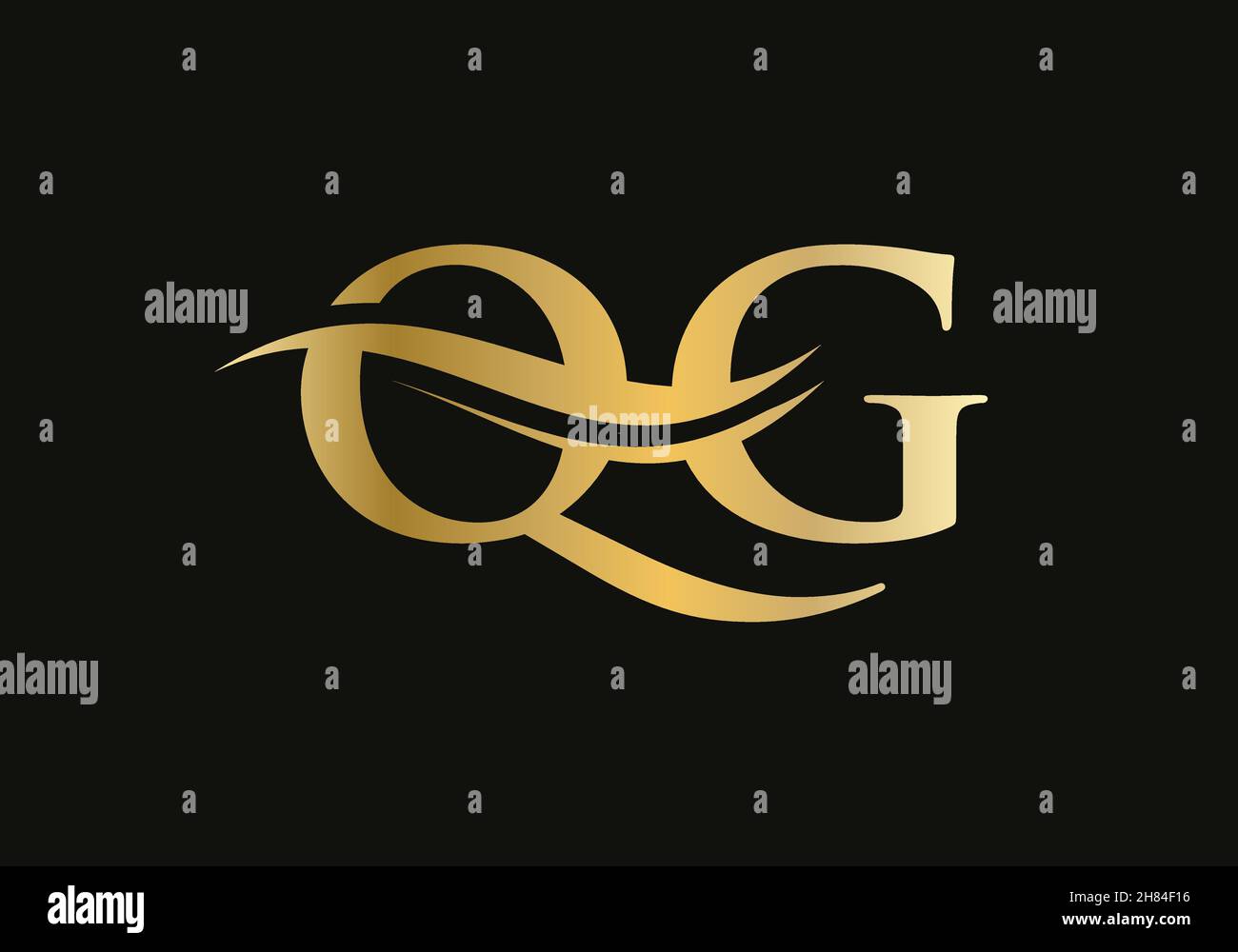 Initial linked letter QG logo design. Modern letter QG logo design ...