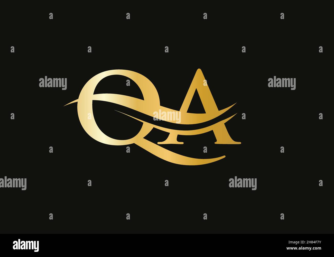 Initial QA letter linked logo vector template. Swoosh letter QA logo ... Initial QA letter linked logo vector template. Swoosh letter QA logo ...