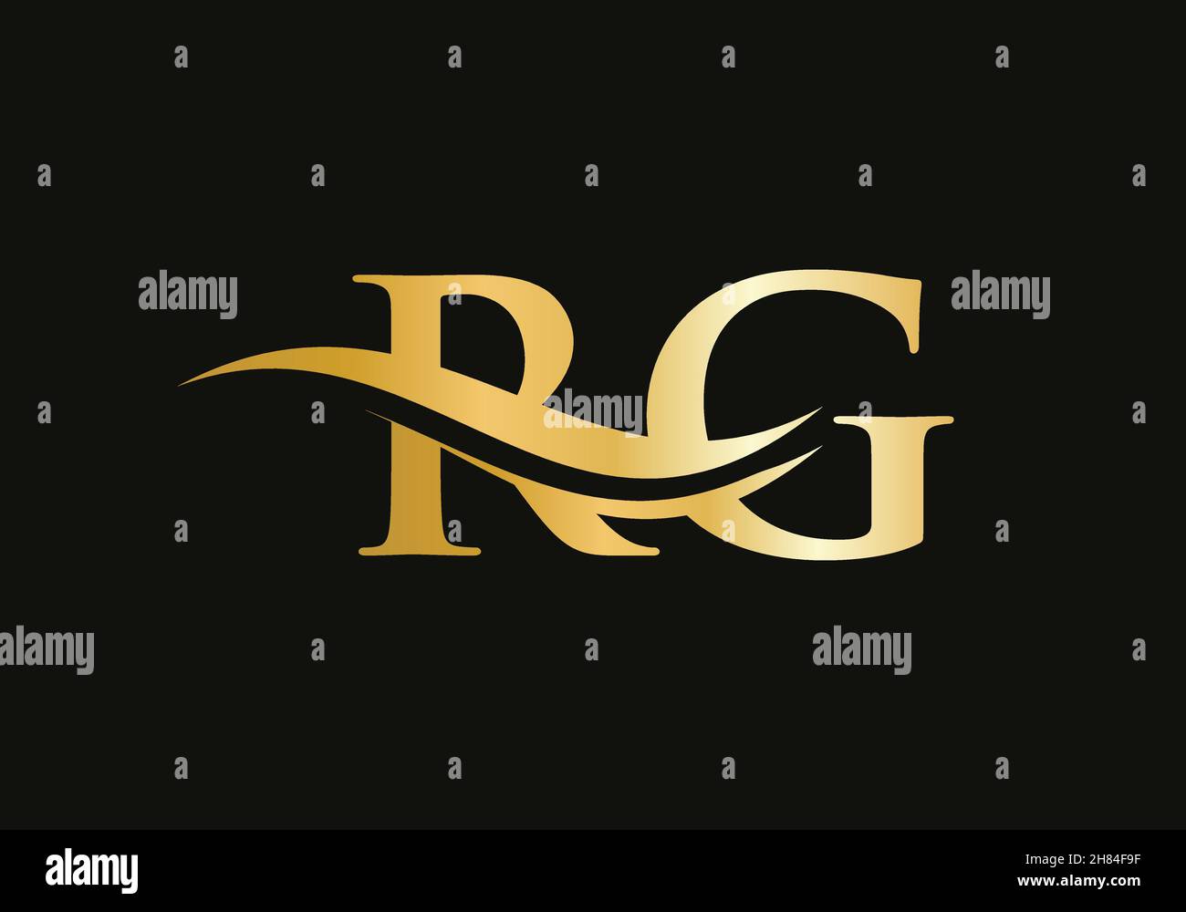 Initial linked letter RG logo design. Modern letter RG logo design ...