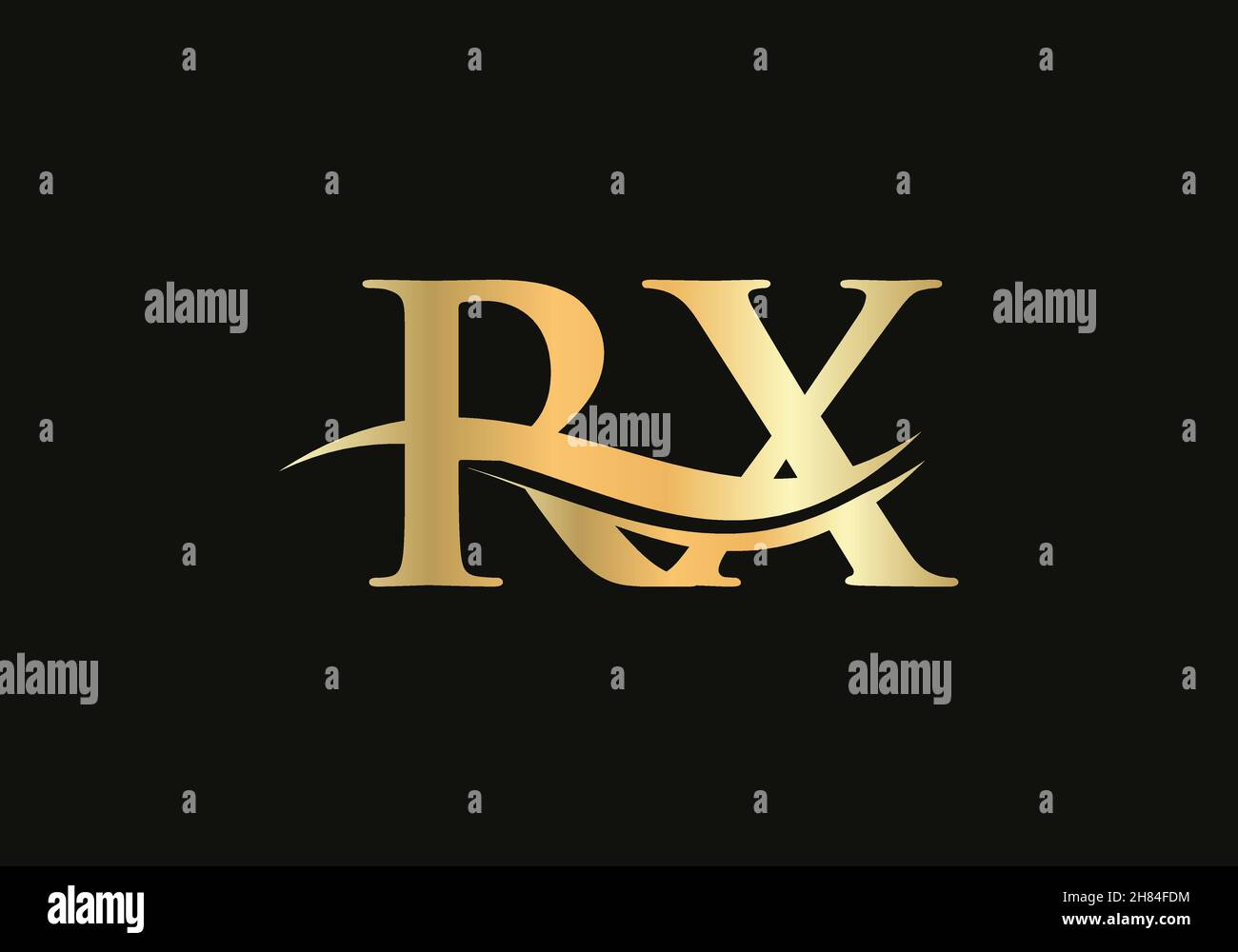 RX Linked Logo for business and company identity. Creative Letter RX ...