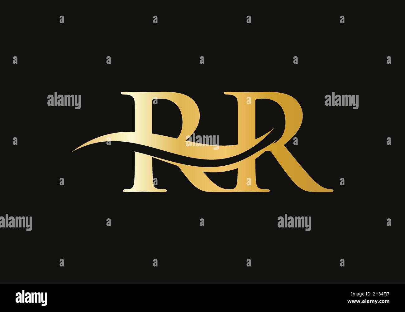 Initial Letter RR Linked Logo for business and company identity. Modern ...