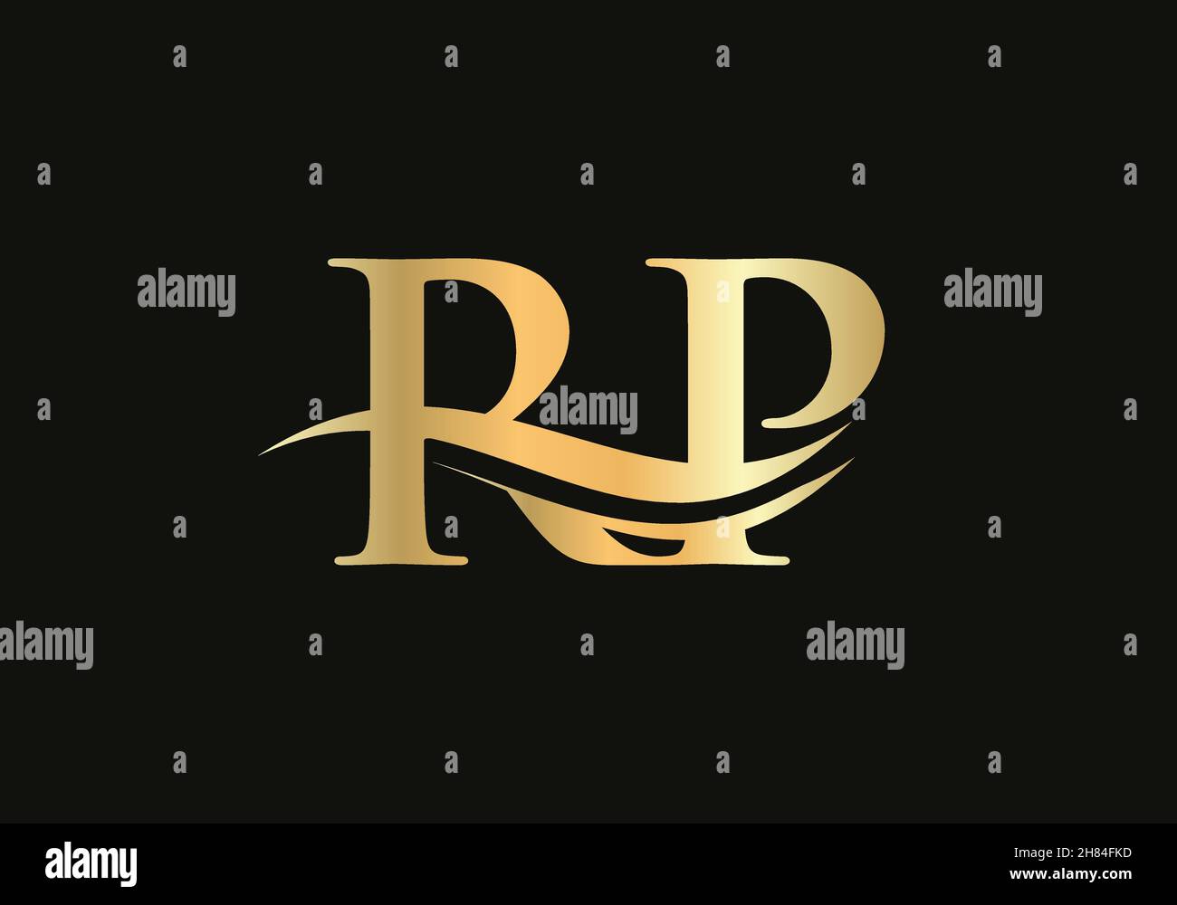 Elegant and stylish RP logo design for your company. RP letter logo. RP ...