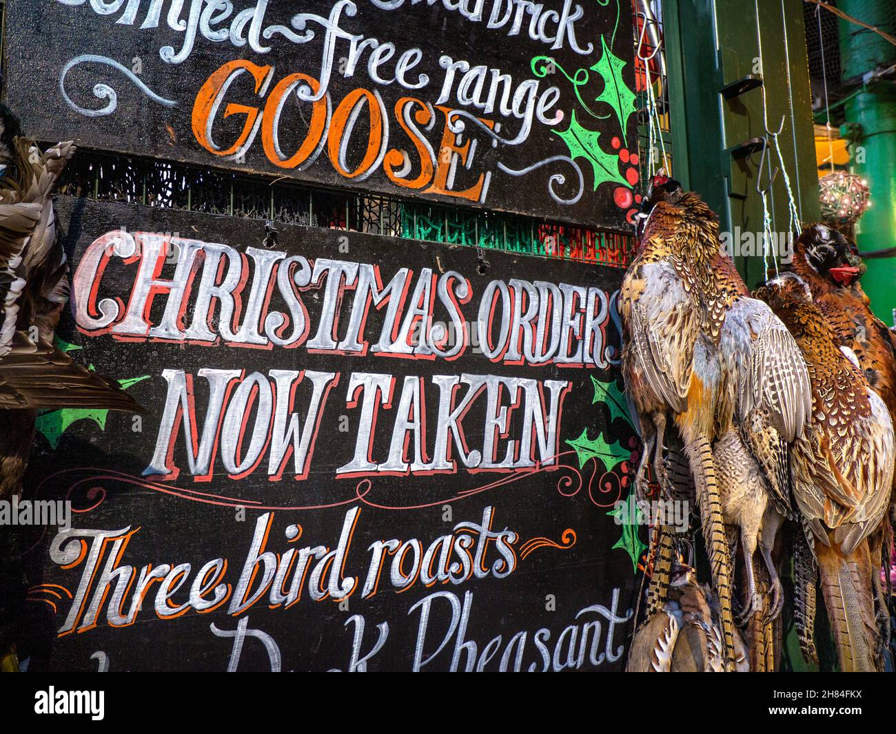 PHEASANT CHRISTMAS BOROUGH MARKET GAME BIRDS FOWL HANGING STALL ...