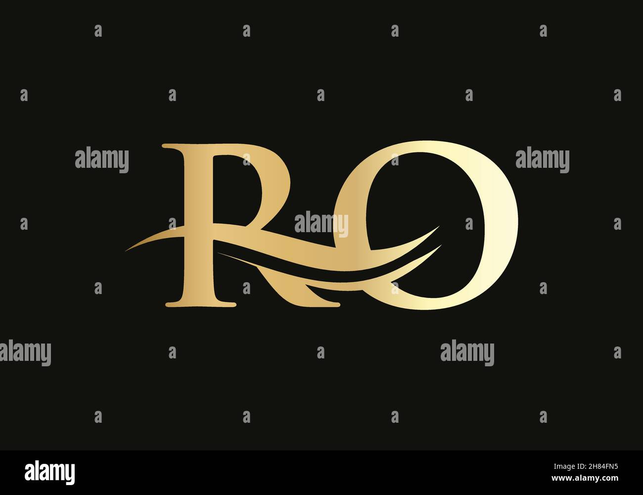 RO Letter Linked Logo for business and company identity. Initial Letter ...