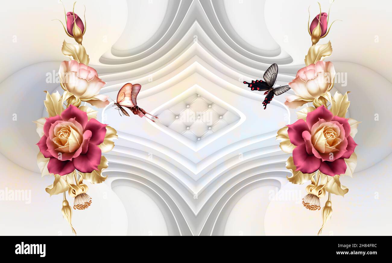 3D High Decoration Background Wallpaper Stock Photo - Alamy