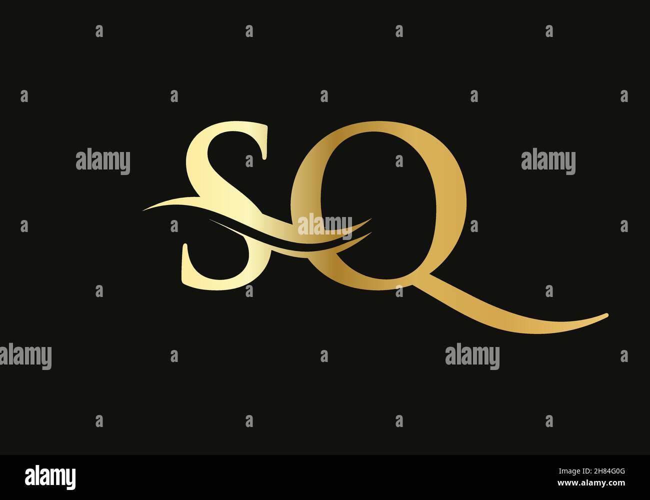 SQ Letter Linked Logo for business and company identity. Initial Letter ...