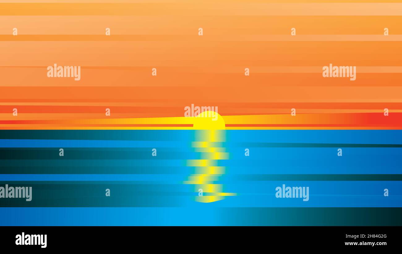 Beautiful glowing sunset over Stock Vector Images - Alamy