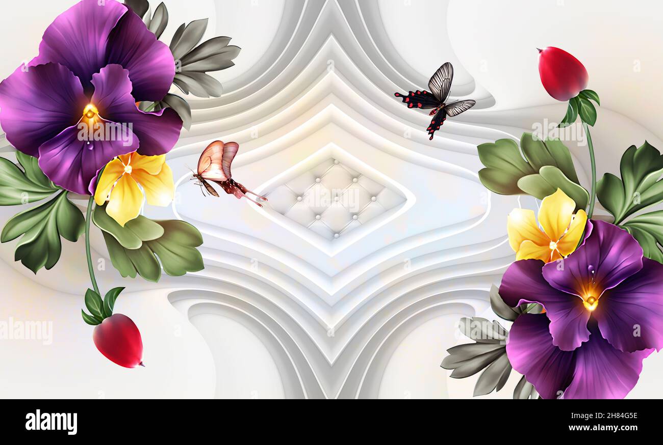 3D High Decoration Background Wallpaper Stock Photo - Alamy