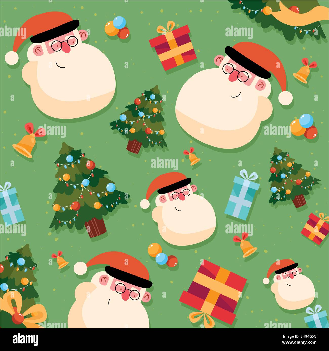 christmas seasonal pattern icons background Stock Vector Image & Art ...