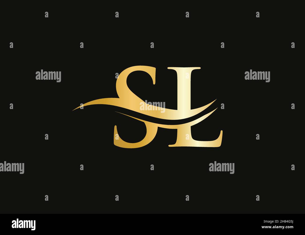 Creative SL letter with luxury concept. Modern SL Logo Design for ...