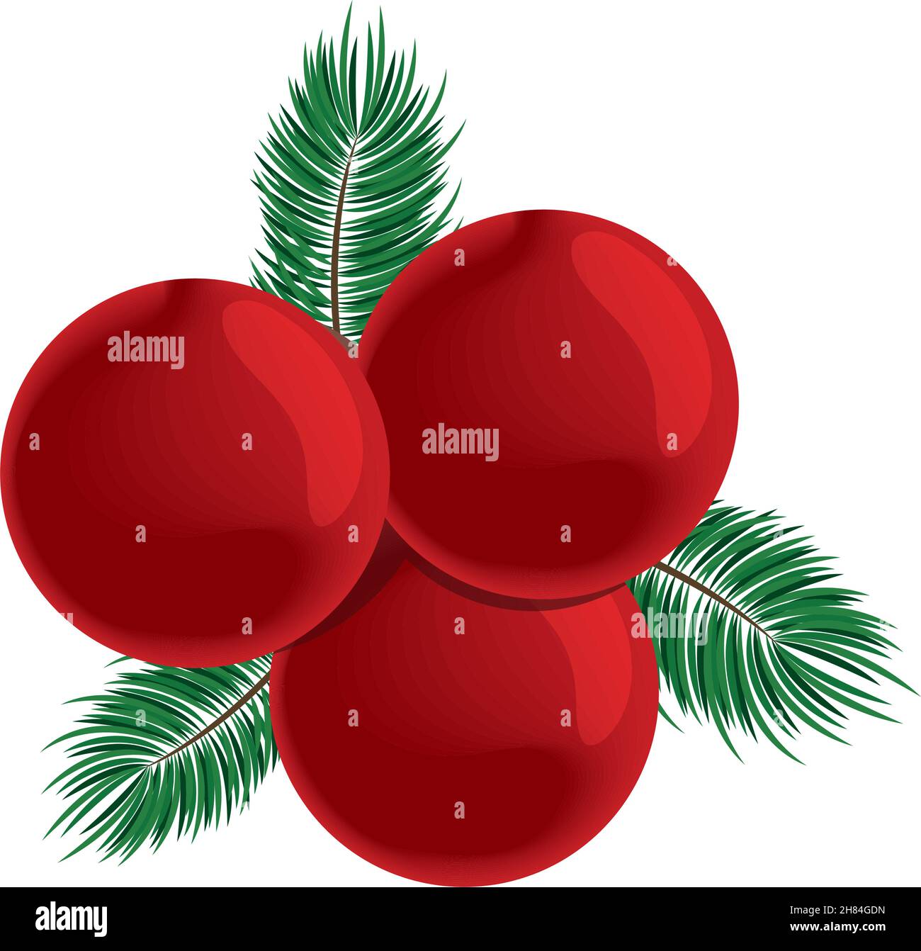 christmas red balls decorative icon Stock Vector Image & Art - Alamy