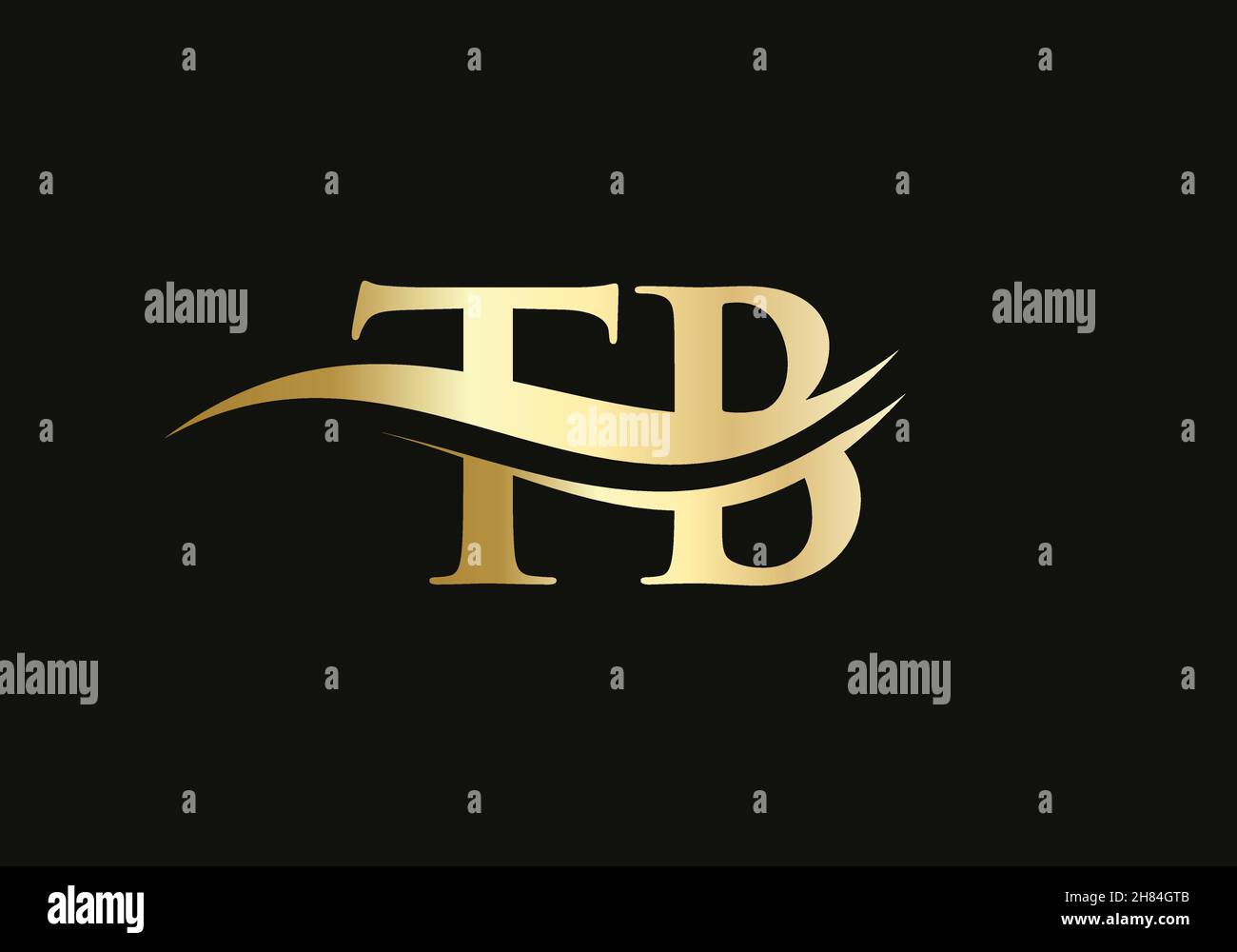 Initial TB letter logo with creative modern business typography vector ...