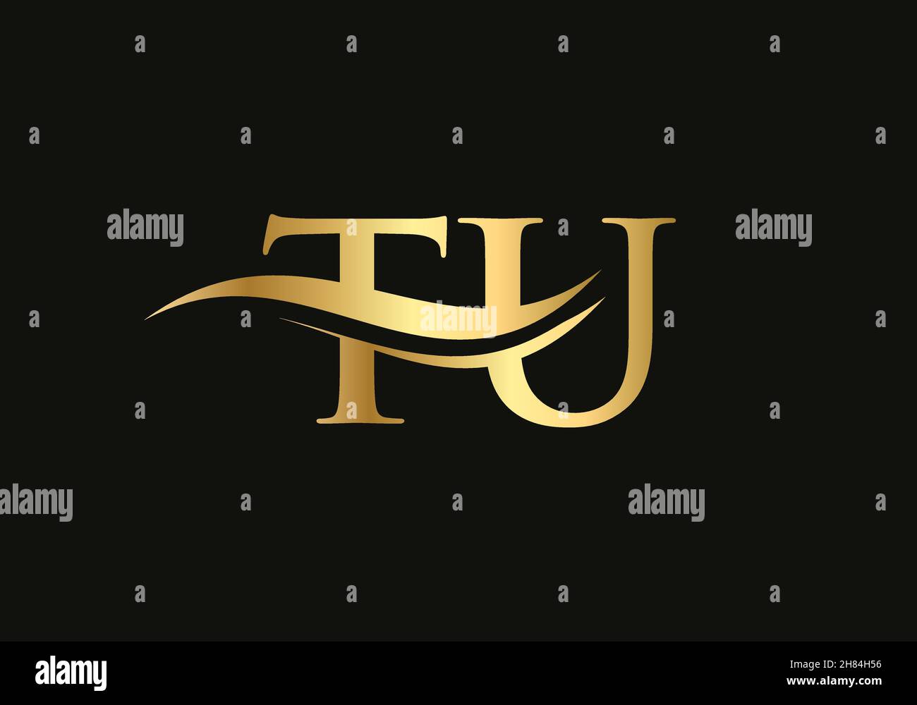 Modern TU logotype for luxury branding. Initial TU letter business logo ...