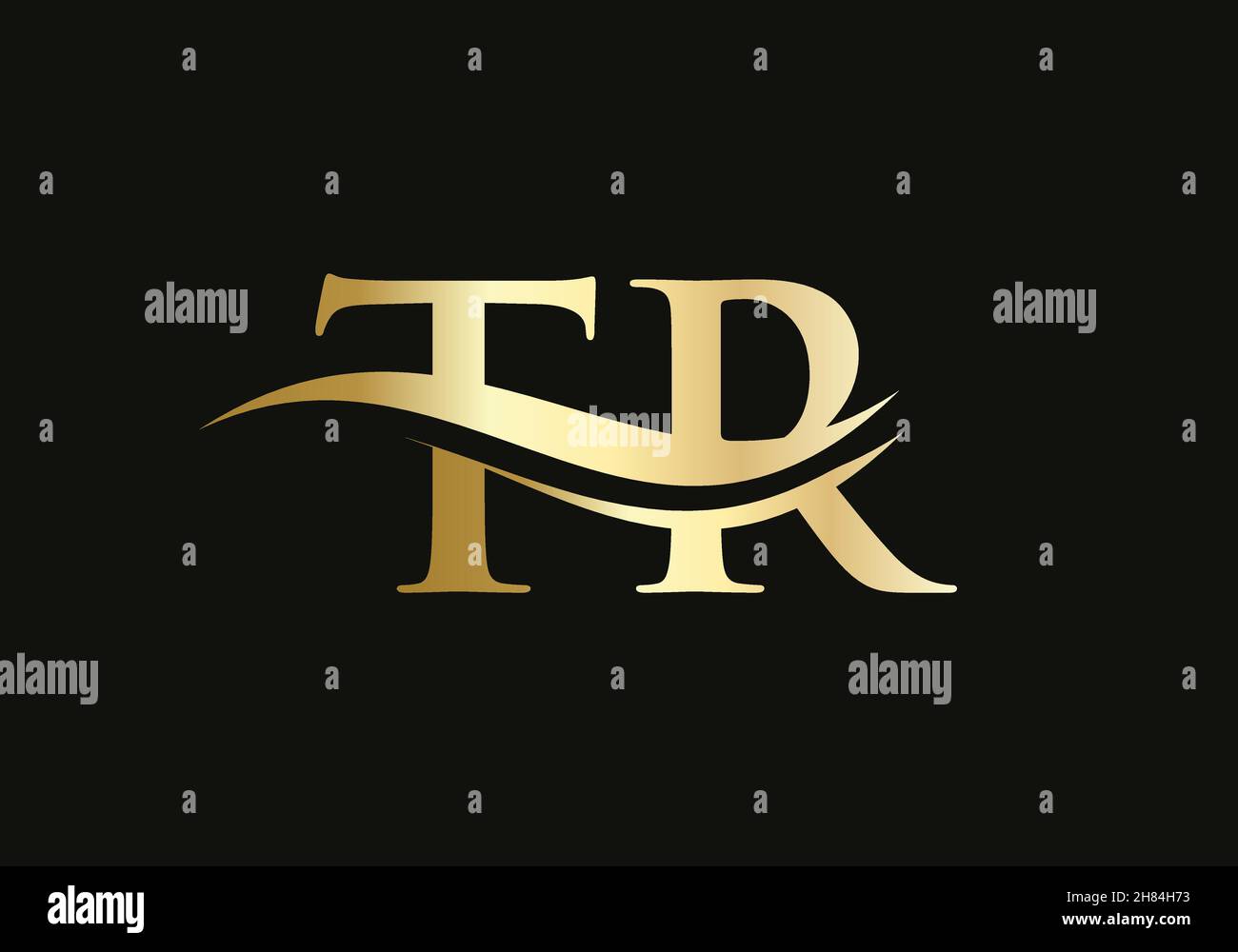 Swoosh Letter TR Logo Design for business and company identity. Water ...