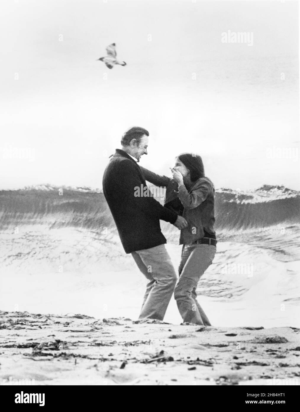 William Holden, Kay Lenz, on-set of the Film, "Breezy", Universal ...