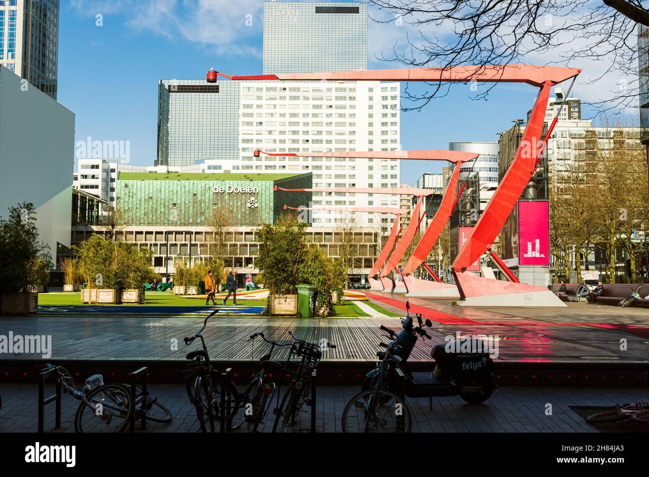 The streets of Rotterdam, The Netherlands, during the early days of ...