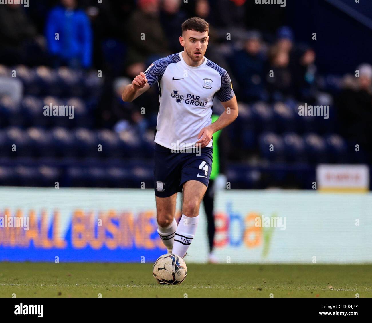 Ben Whiteman #4 of Preston North End in action during the game Stock ...