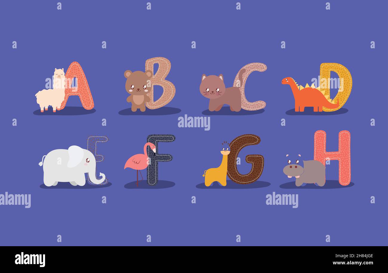 ABC with animals Stock Vector Image & Art - Alamy