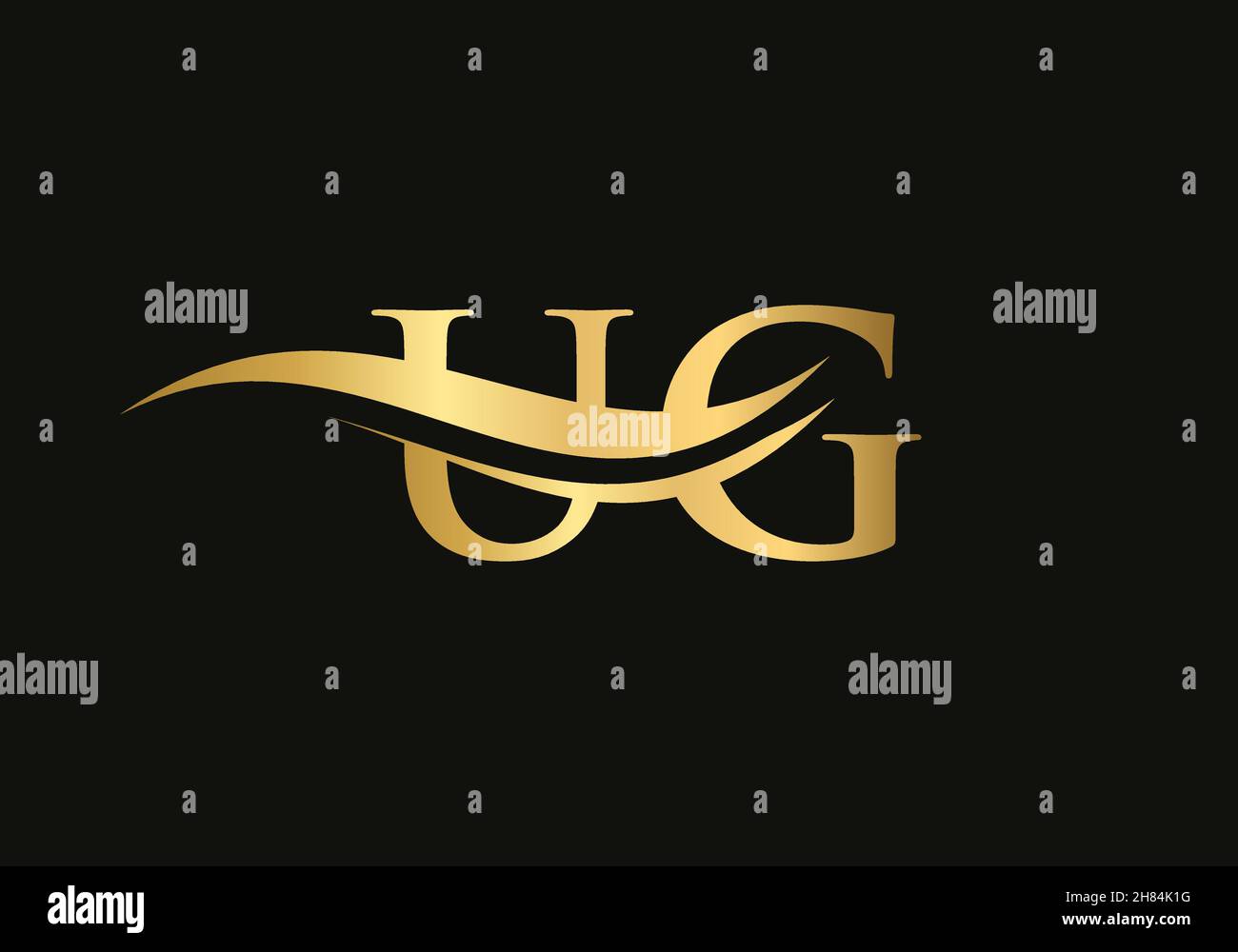 Initial linked letter UG logo design. Modern letter UG logo design ...