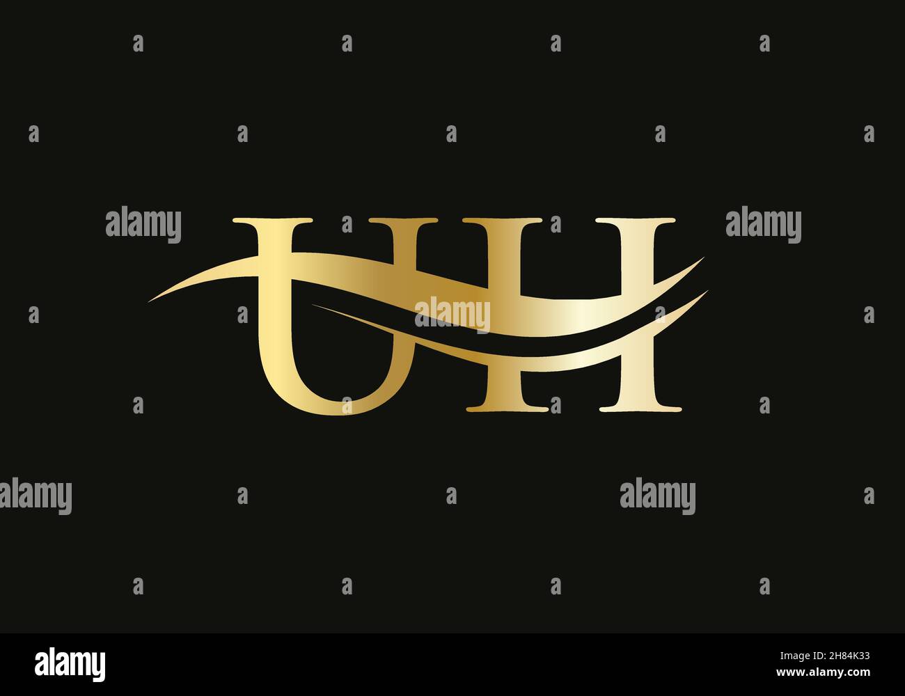 Initial monogram letter UH logo design Vector. UH letter logo design with modern trendy Stock ...