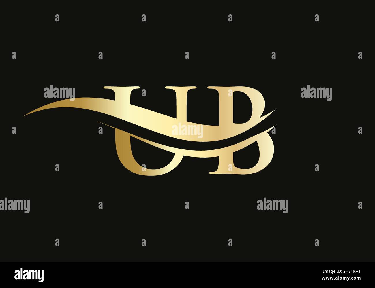 Initial UB letter logo with creative modern business typography vector template. Creative ...