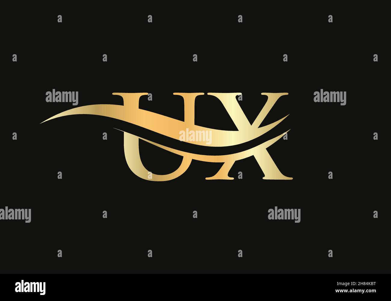 UX Linked Logo for business and company identity. Creative Letter UX ...