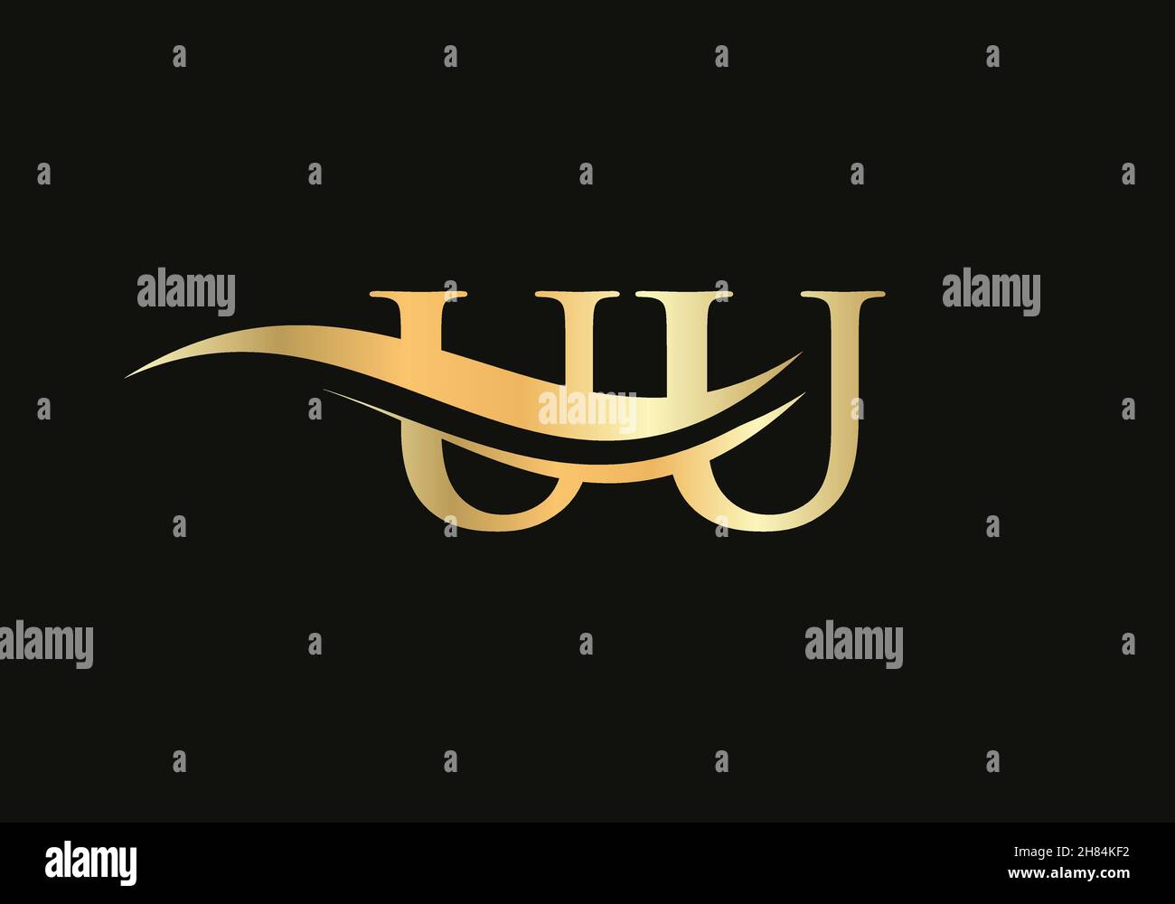 Modern UU logotype for luxury branding. Initial UU letter business logo ...