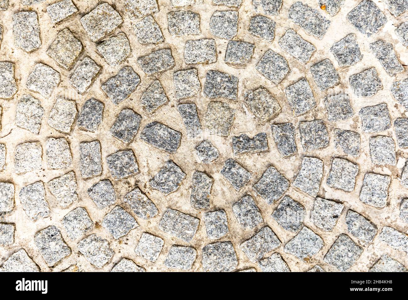 Top view of round-shaped paving slabs Stock Photo - Alamy