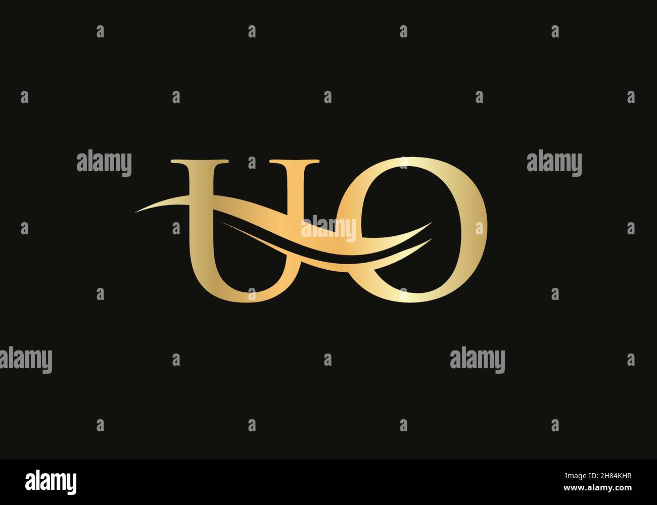 UO Letter Linked Logo for business and company identity. Initial Letter ...