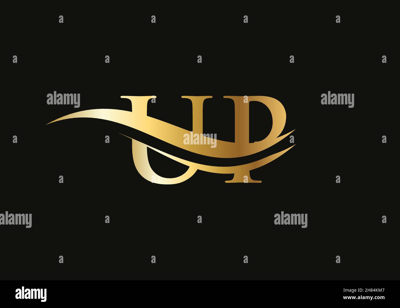Elegant and stylish UP logo design for your company. UP letter logo. UP ...
