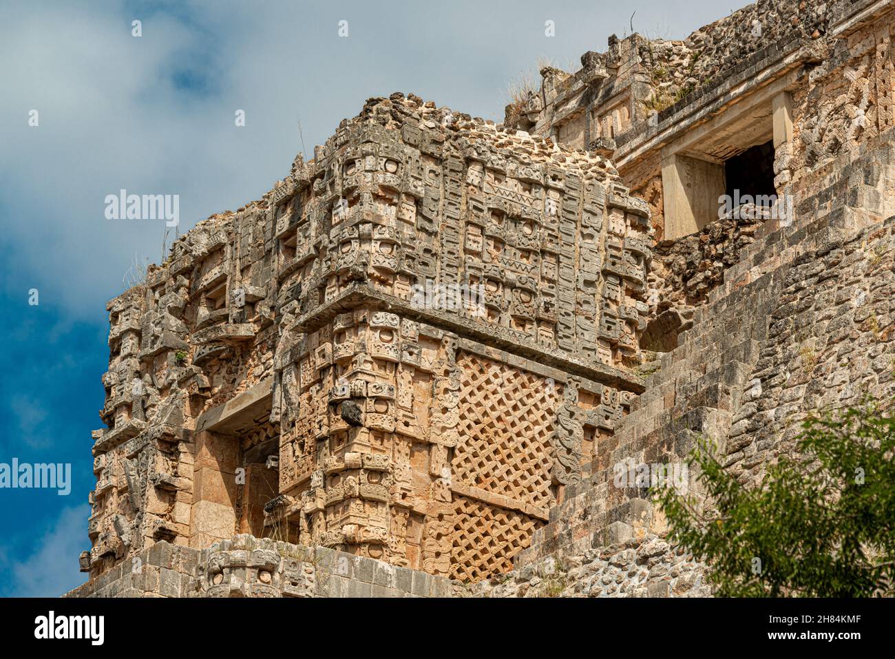 Archaeological site of the ancient mayan city of Uxmal in Yucatan ...