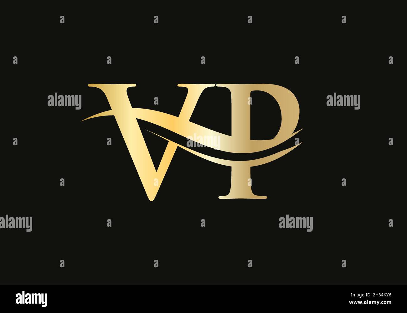 Elegant and stylish VP logo design for your company. VP letter logo. VP ...