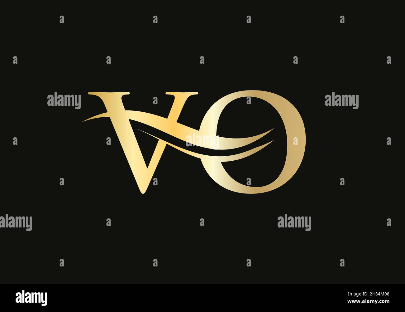 VO Letter Linked Logo for business and company identity. Initial Letter ...