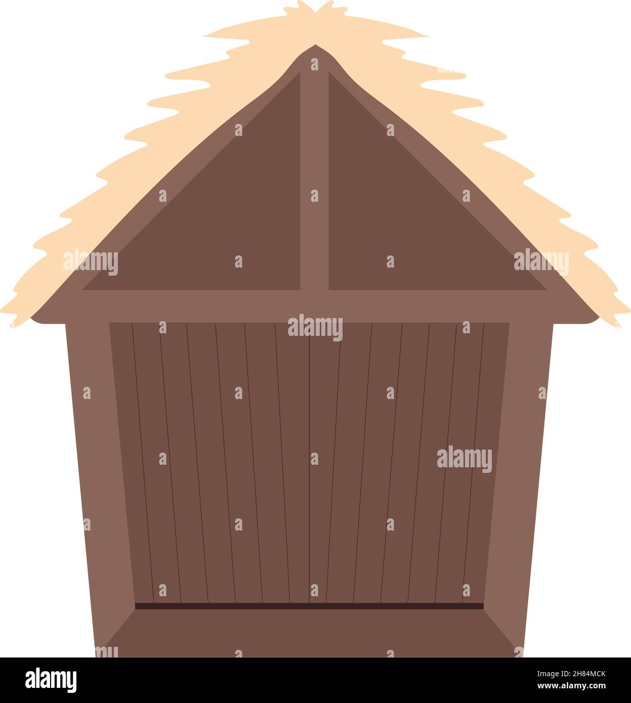 wooden hut with hay Stock Vector Image & Art - Alamy