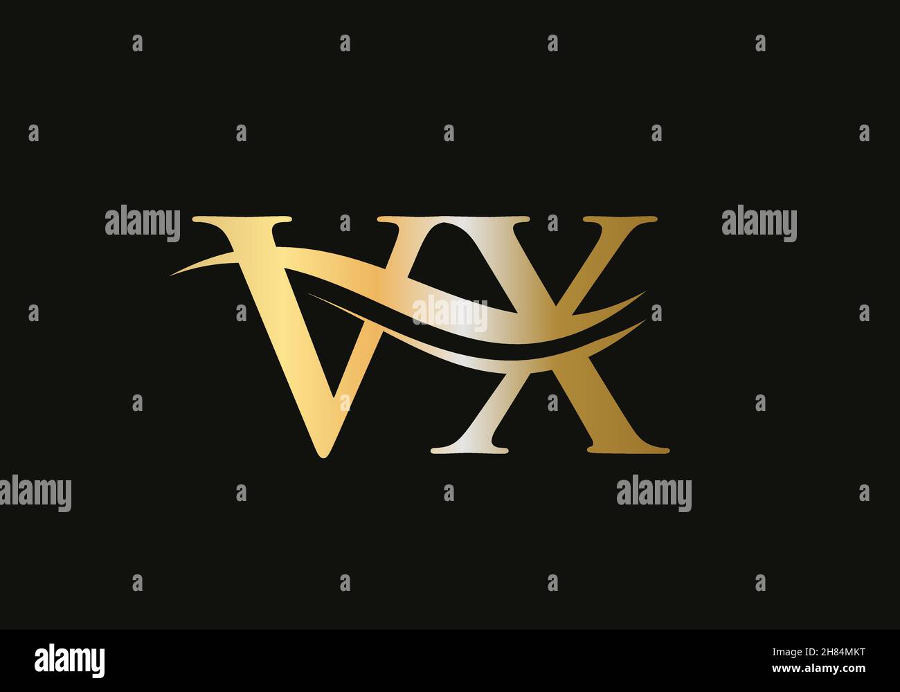 VX Linked Logo for business and company identity. Creative Letter VX ...