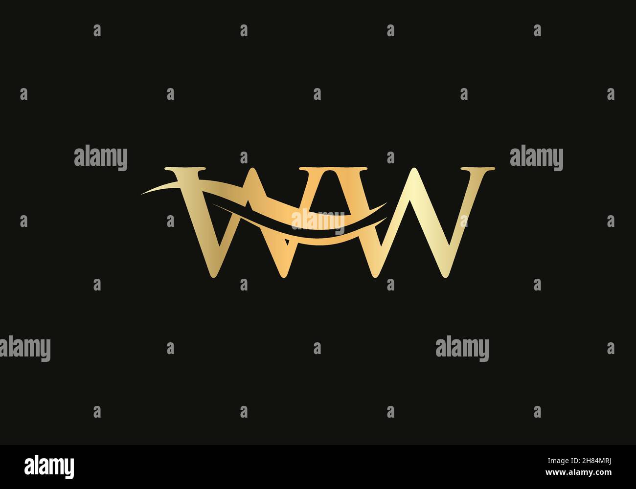 Initial Letter WW Linked Logo for business and company identity. Modern ...